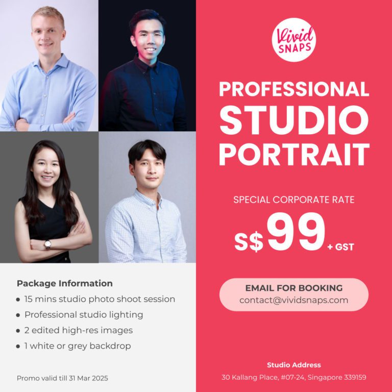 Professional Studio Photographer Singapore - Vivid Snaps Video Production