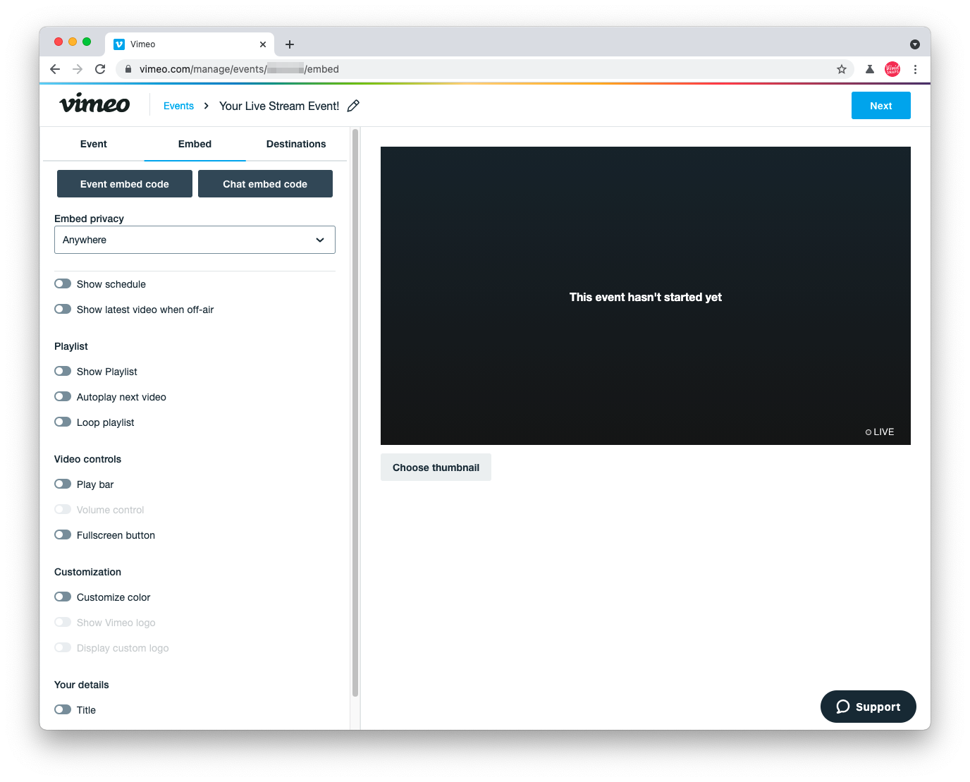 How To Schedule & Embed Vimeo Live Stream - Vivid Snaps