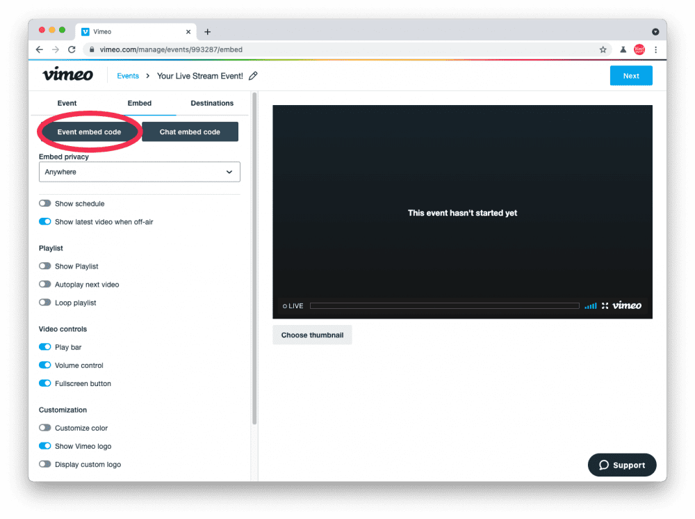 How To Schedule & Embed Vimeo Live Stream - Vivid Snaps