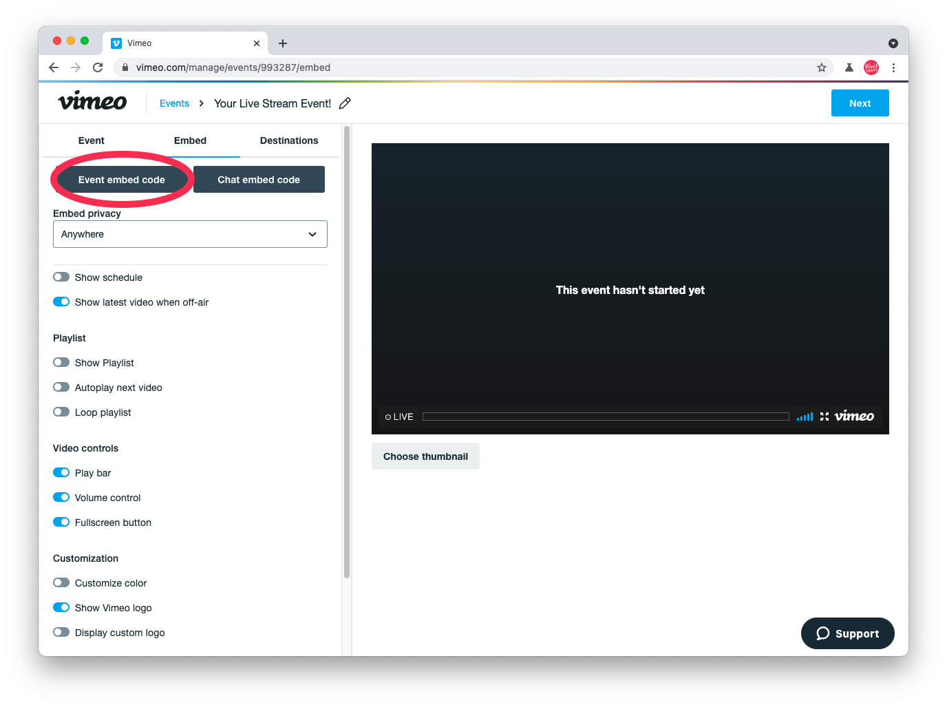 How To Schedule & Embed Vimeo Live Stream - Vivid Snaps