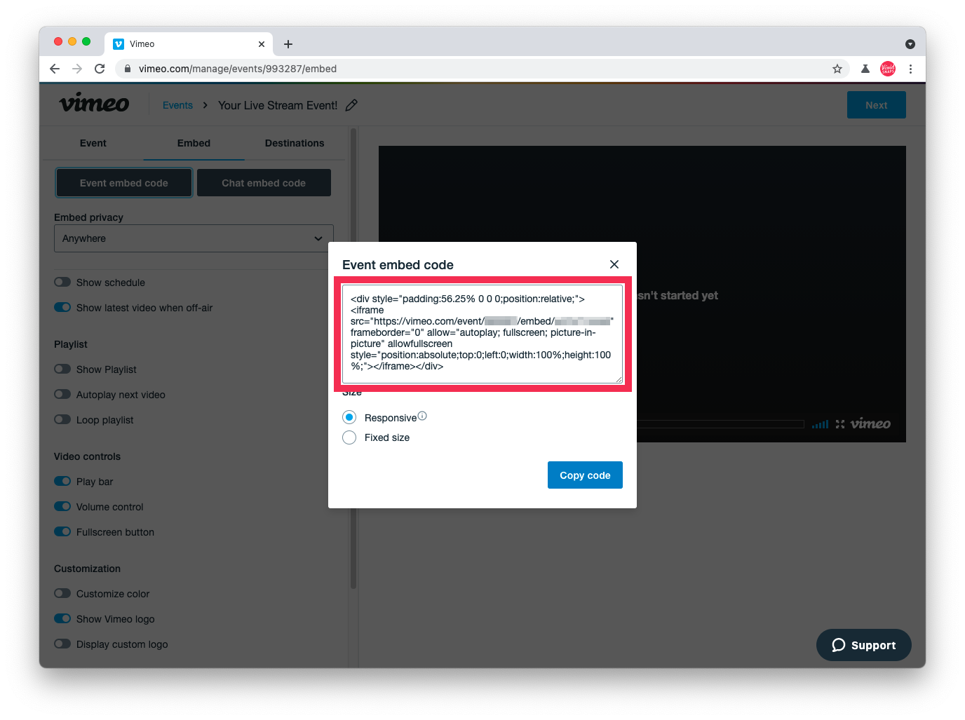 How To Schedule & Embed Vimeo Live Stream - Vivid Snaps
