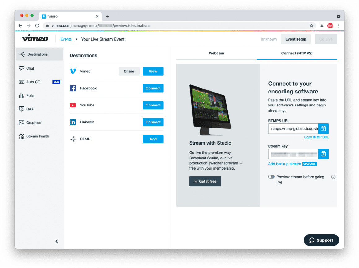 How To Schedule & Embed Vimeo Live Stream - Vivid Snaps