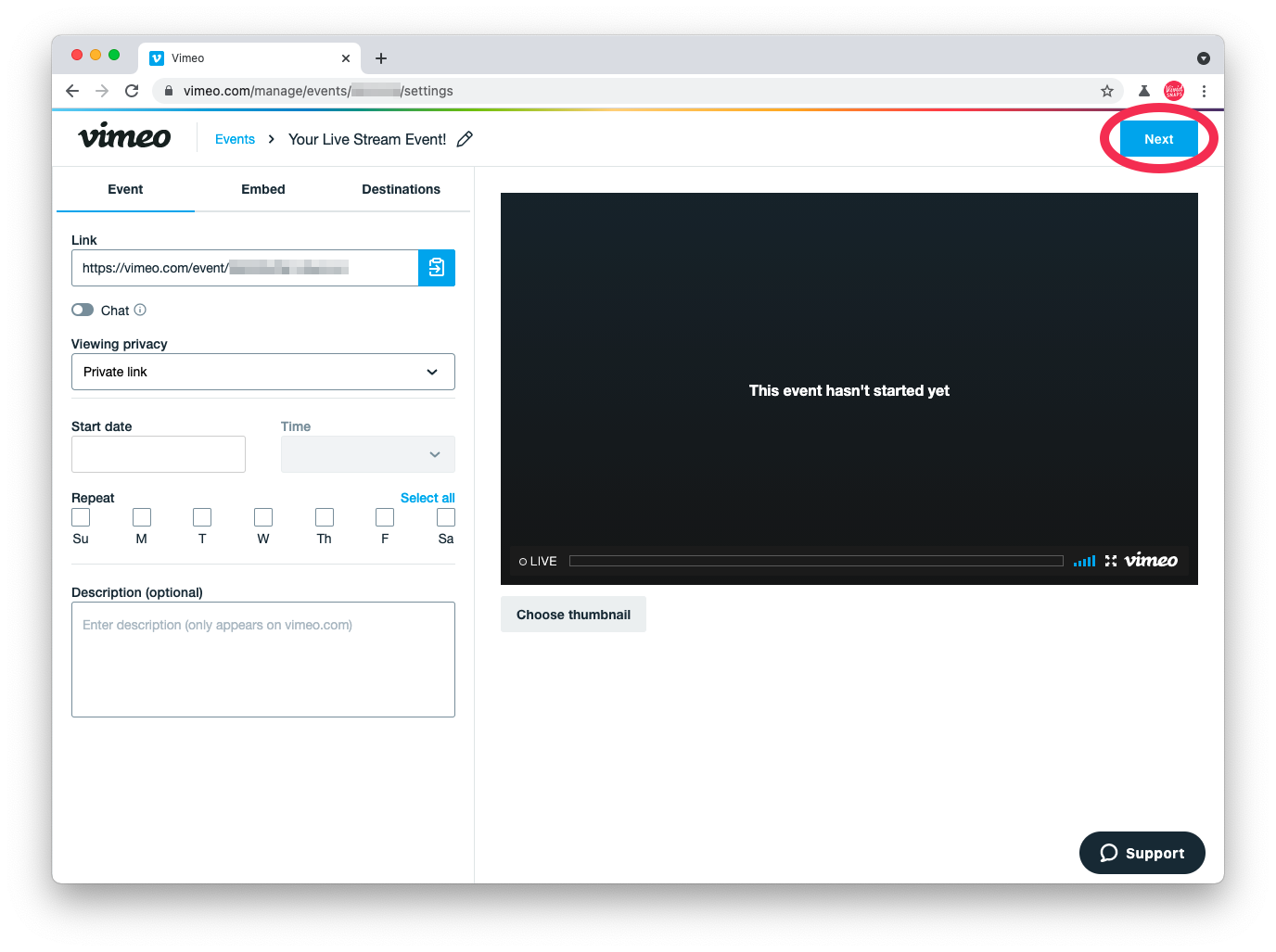 How To Schedule & Embed Vimeo Live Stream - Vivid Snaps